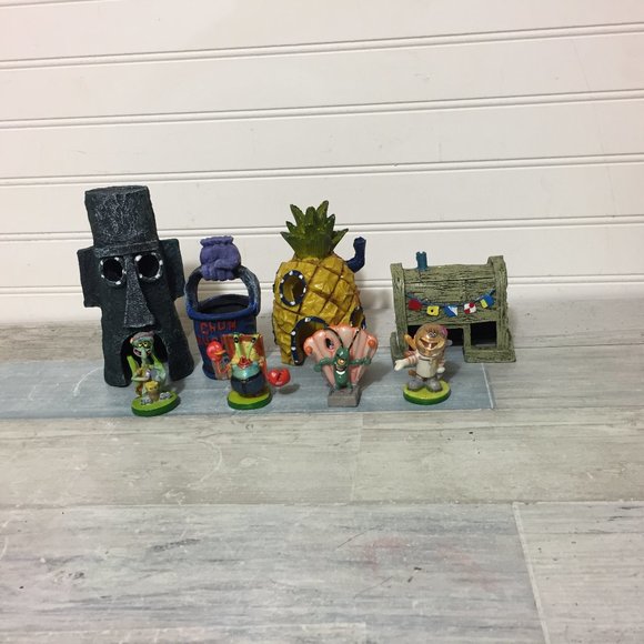 Fish | Spongebob Squarepants Aquarium Fish Tank Decor 8 Pc Set | Poshmark